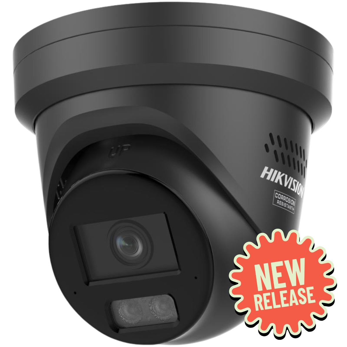 Hikvision New G3 ColorVu 6MP 2.8mm Turret, Siren Strobe, Black