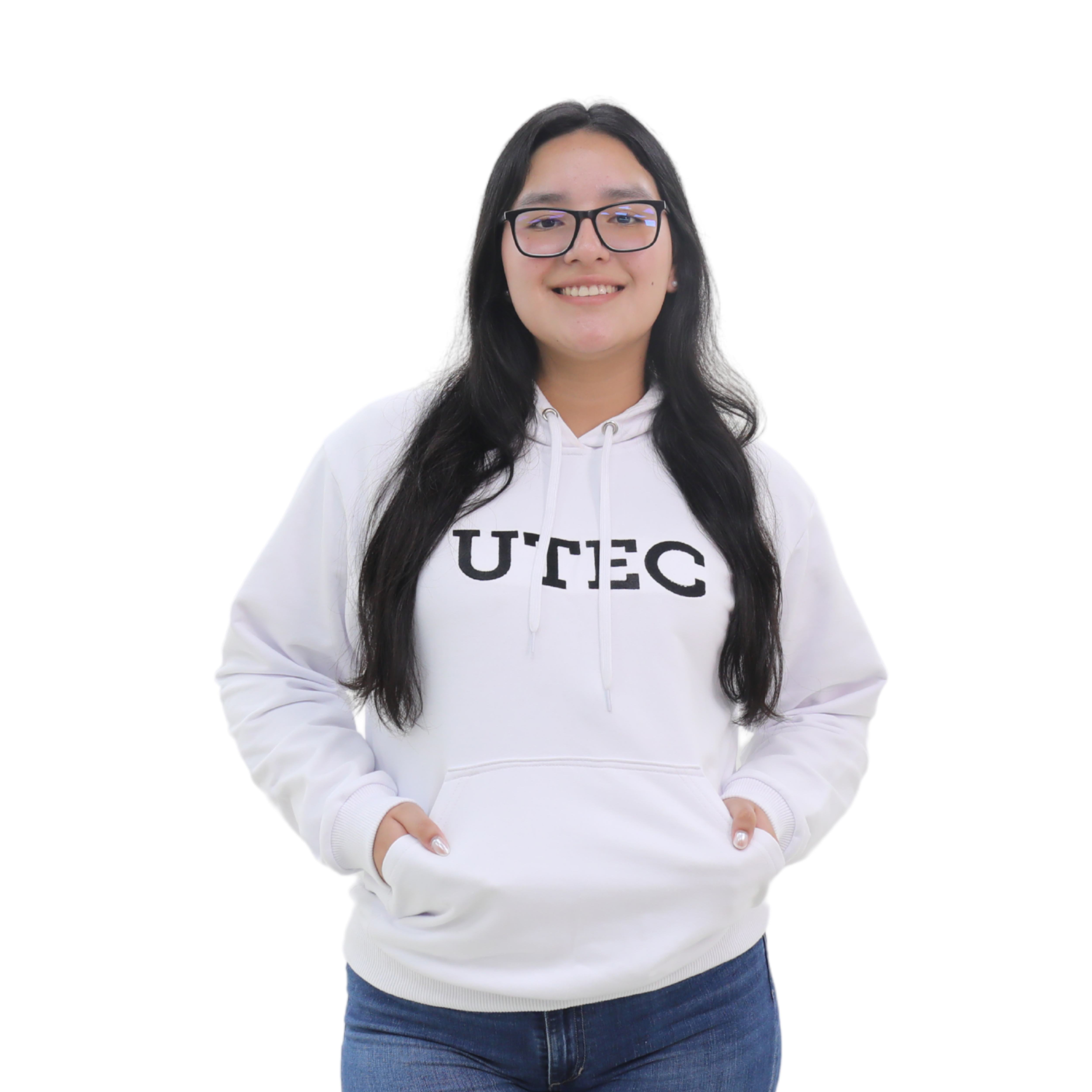 Polera blanco con capucha